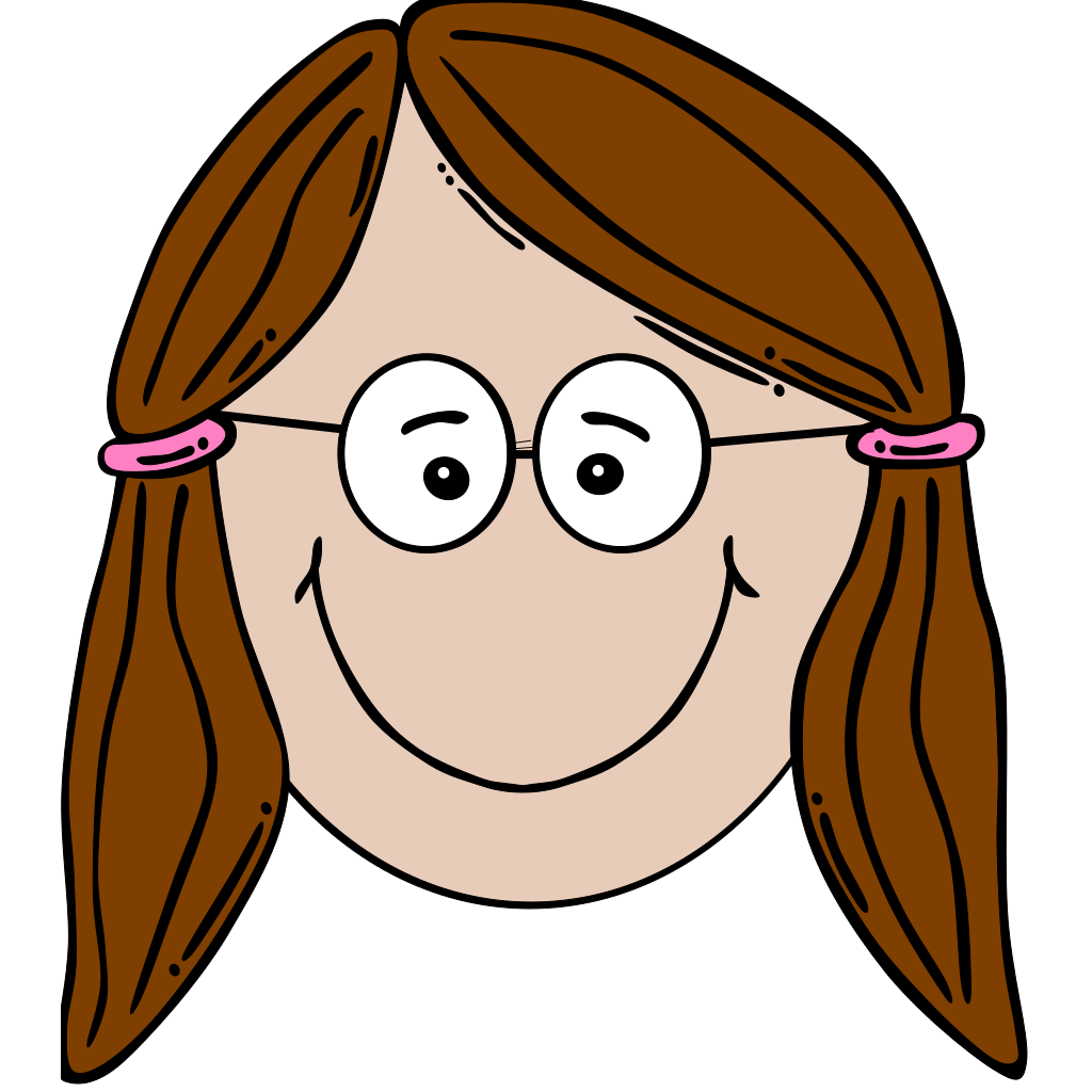 Smiling Girl With Glasses Png Svg Clip Art For Web Download Clip Art Png Icon Arts