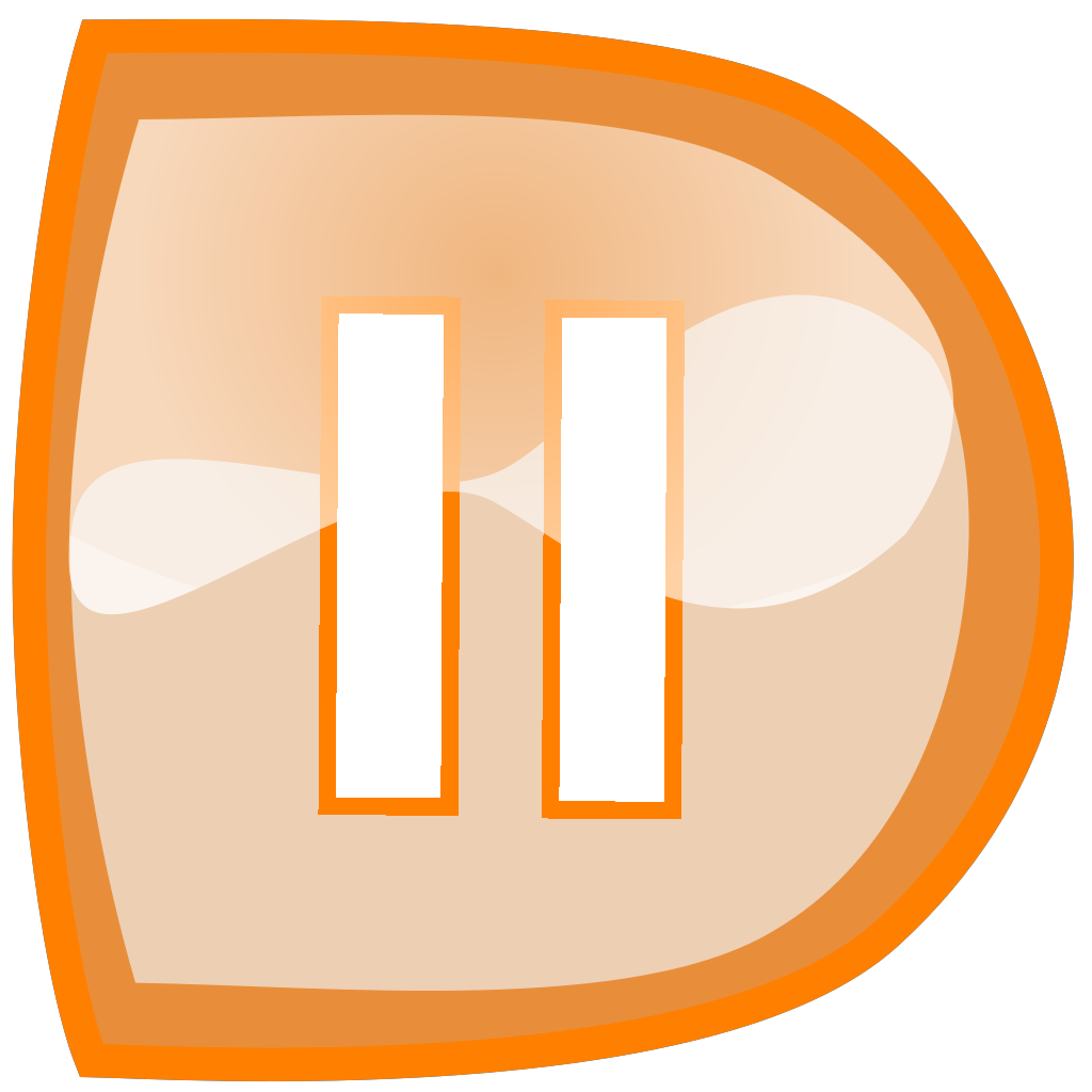 Orange Pause Button SVG Clip arts download - Download Clip Art, PNG ...