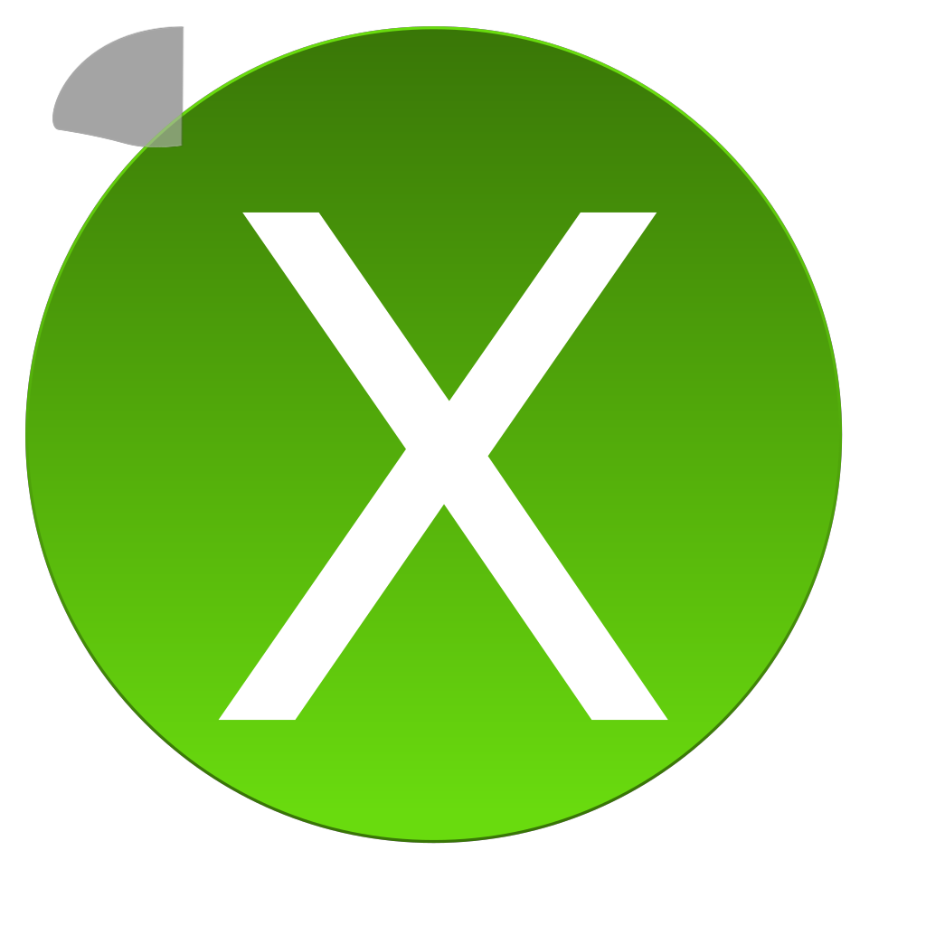 X Green Logo Design