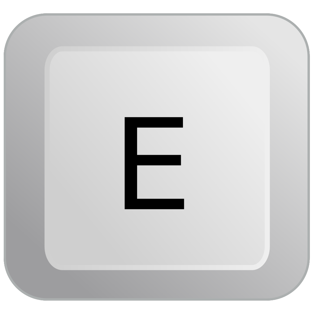 E Keyboard Button Png Svg Clip Art For Web Download Clip Art Png Icon Arts