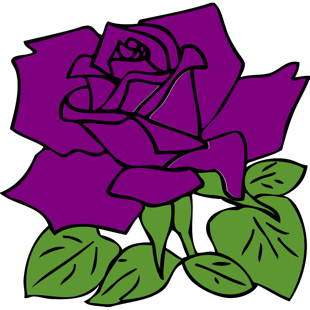 Blue And Purple Rose SVG Clip arts download - Download Clip Art, PNG ...