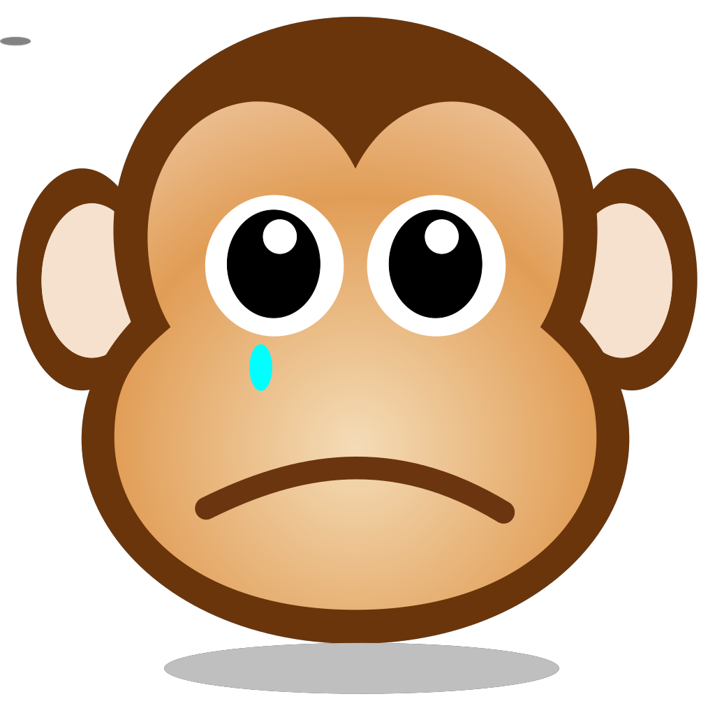 Sad Monkey Face PNG, SVG Clip art for Web - Download Clip Art, PNG Icon ...