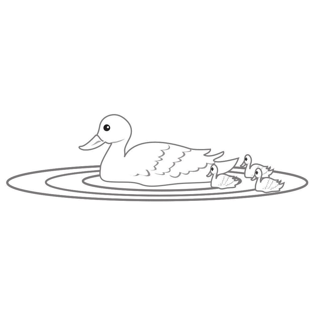 Swimming Duck Svg