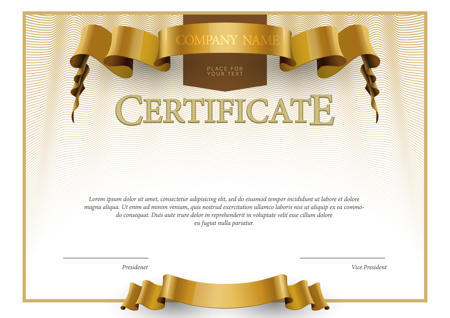 Certificate Template Png Clip Art Image Certificate Design Template 